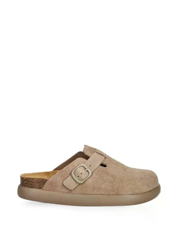 DR. SCHOLL'S SHOES Buckle-fastening Suede Slippers - Neutrals