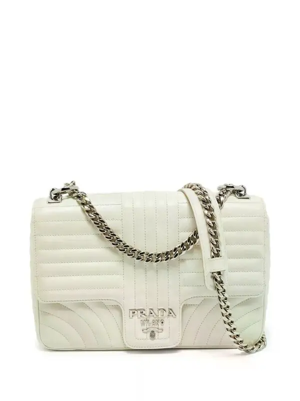 Prada Diagramme Quilted Shoulder Bag