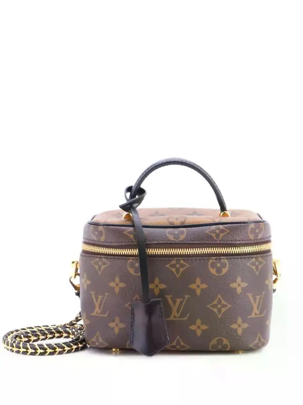 LOUIS VUITTON Vanity Handbag Reverse Monogram Canvas Pm Satchel - Brown