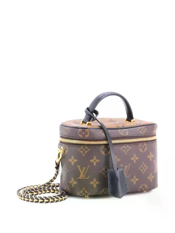 LOUIS VUITTON Vanity Handbag Reverse Monogram Canvas Pm Satchel - Brown