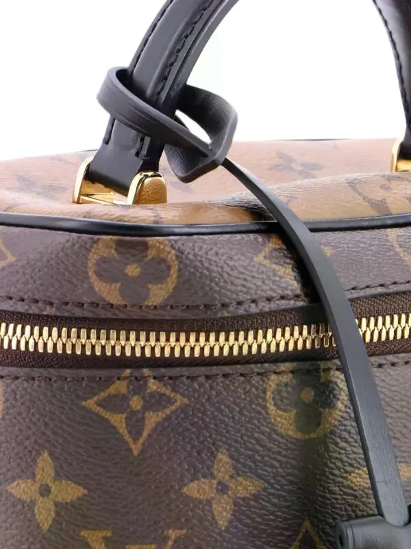 LOUIS VUITTON Vanity Handbag Reverse Monogram Canvas Pm Satchel - Brown