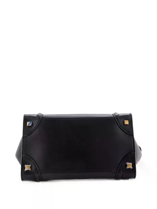 Celine Luggage Bag Smooth Leather Mini Tote Bag - Black
