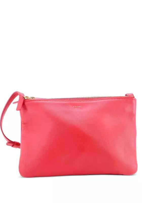 Celine Trio Leather Small Crossbody Bag - Red