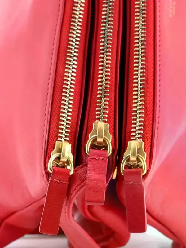 Celine Trio Leather Small Crossbody Bag - Red