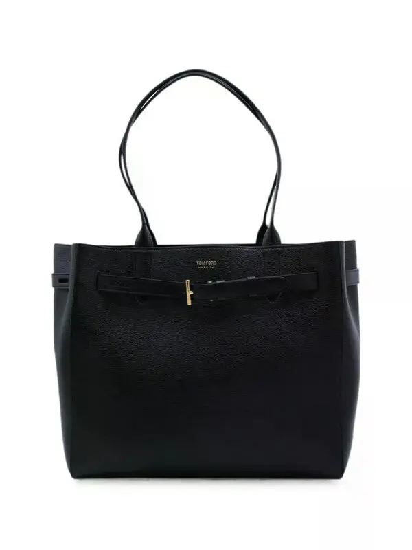 TOM FORD Medium Audrey Grained Leather Tote Bag - Black