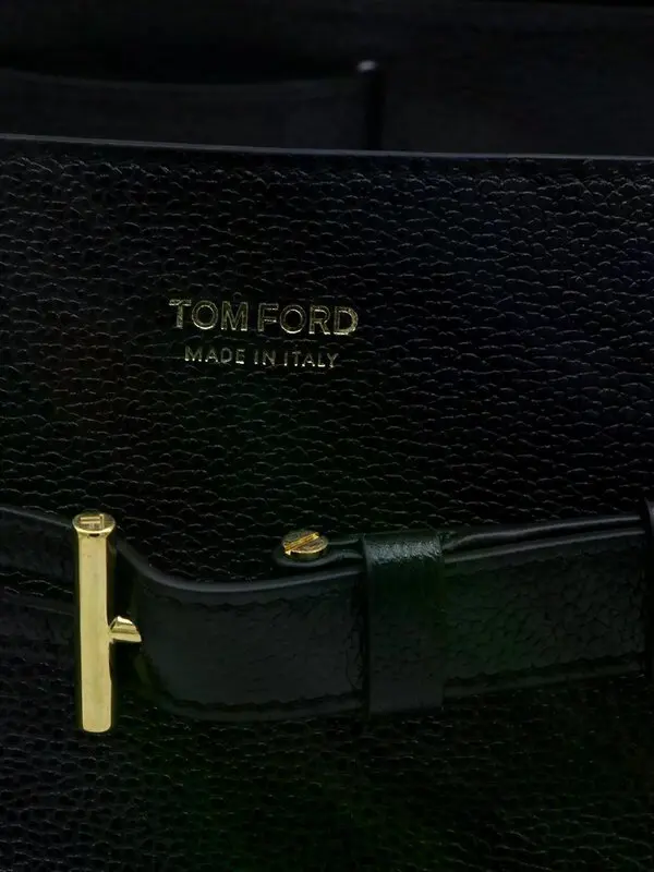 TOM FORD Medium Audrey Grained Leather Tote Bag - Black