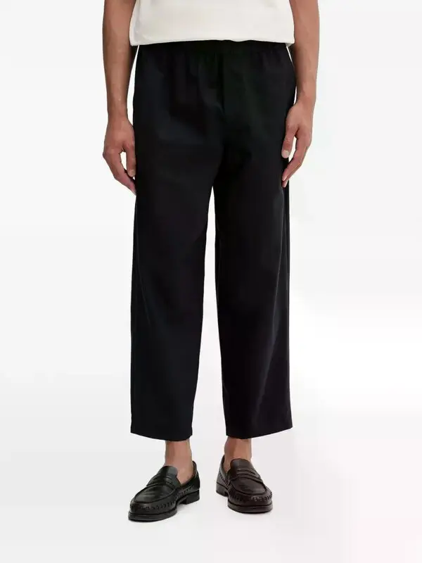 American Vintage Elasticated-waist Cropped Trousers - Blue
