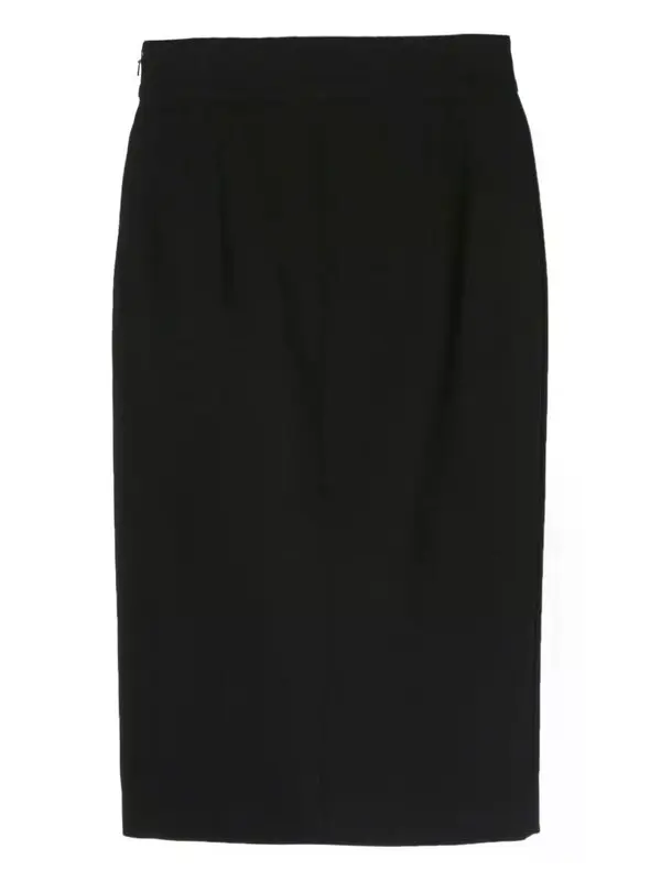 Moschino Front-slit Crepe Midi Skirt