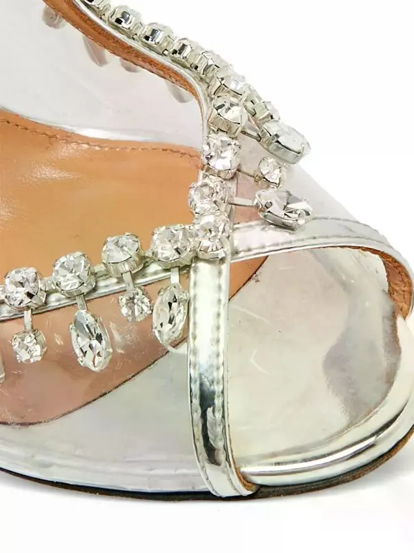 AQUAZZURA Starburst Crystal-embellished Slingback Heeled Pumps