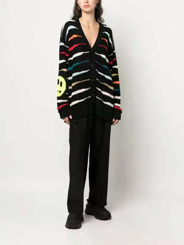 BARROW Striped V-neck Cardigan