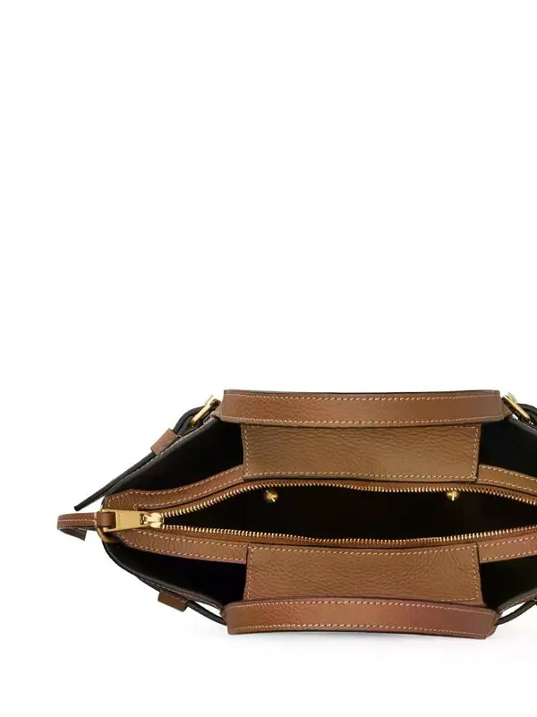 TOD'S T Timeless Buckled Leather Shoulder Bag - Neutrals