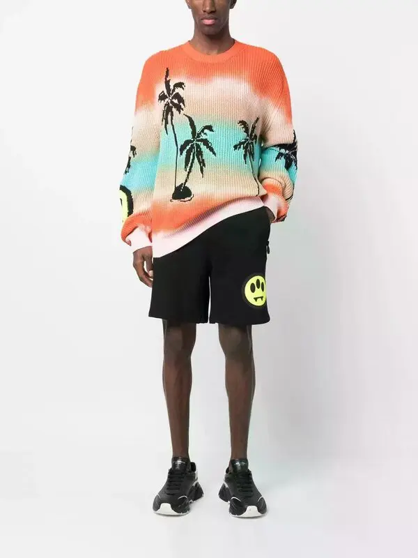 BARROW Palm-tree Print Knit Jumper
