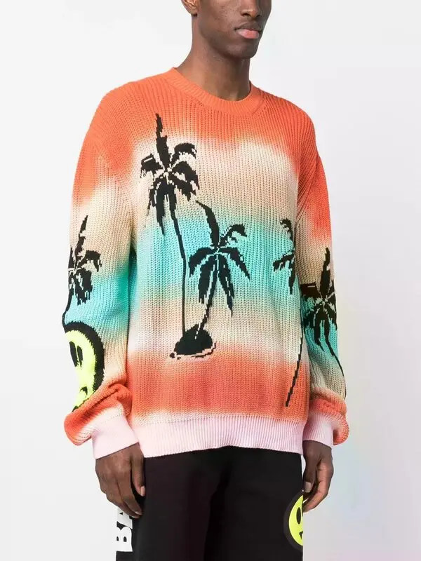 BARROW Palm-tree Print Knit Jumper