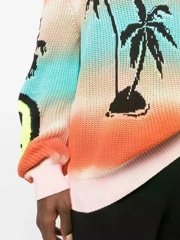 BARROW Palm-tree Print Knit Jumper