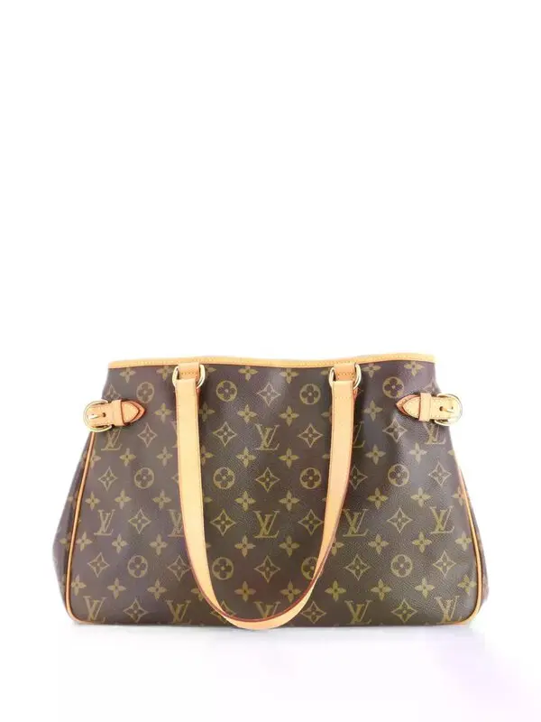 LOUIS VUITTON Batignolles Handbag Monogram Canvas Horizontal Tote Bag - Brown