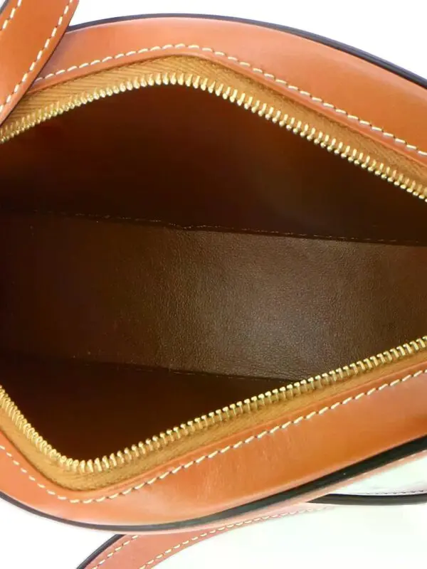 Celine Triomphe Oval Leather Crossbody Bag - Brown