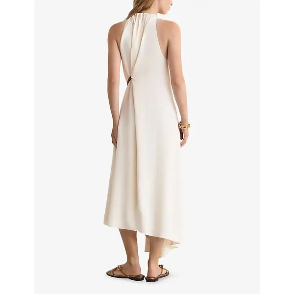 REISS Evie Gathered Belted Maxi Dress