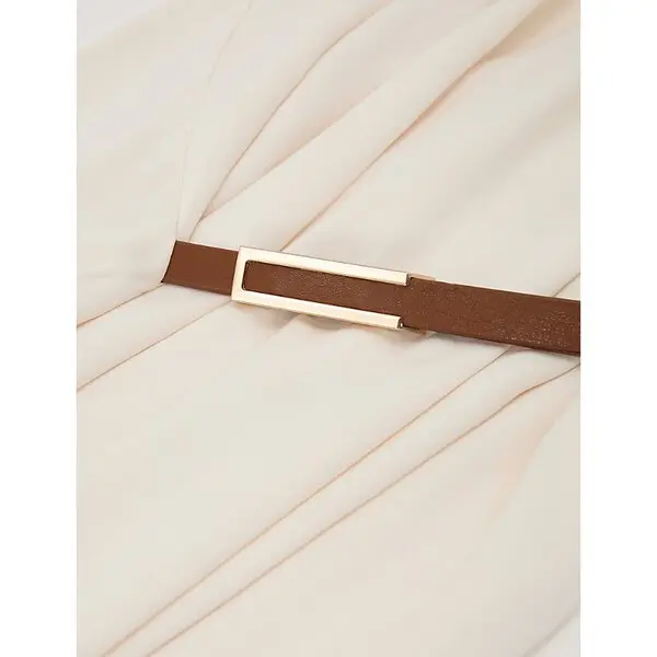 REISS Evie Gathered Belted Maxi Dress