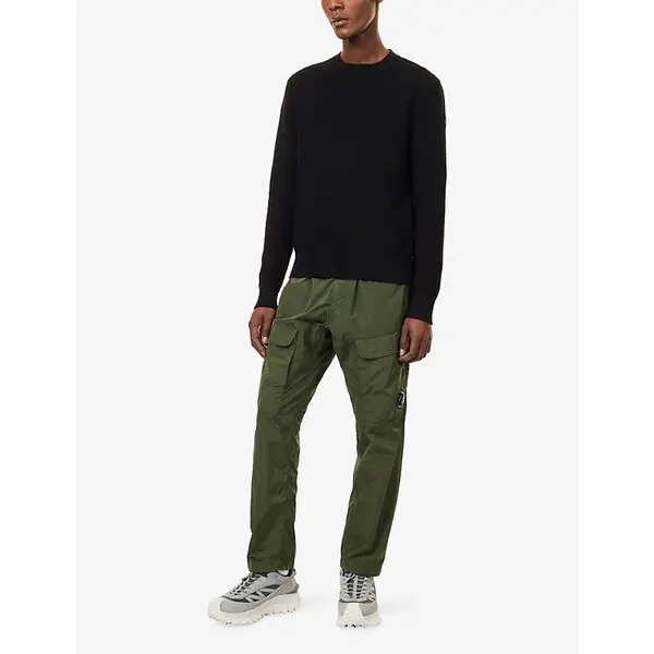 Moncler Crewneck Logo-patch Cotton Jumper