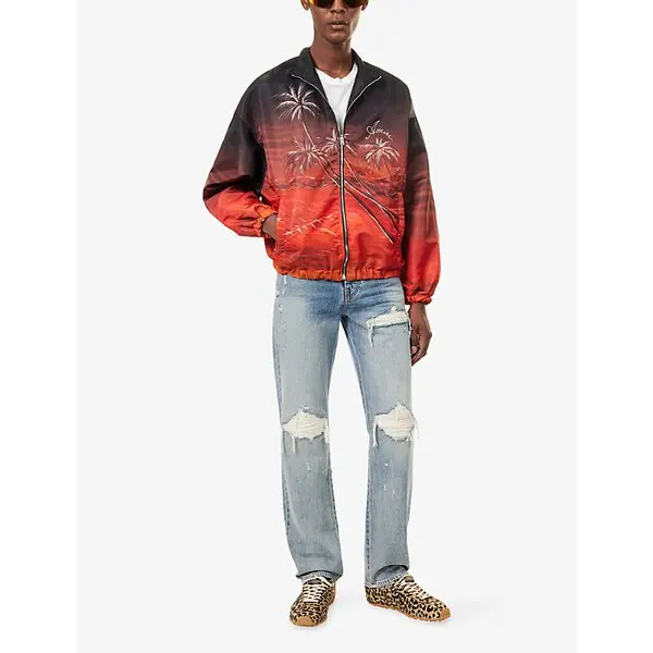 Amiri Palms Logo-print Woven Bomber Jacket