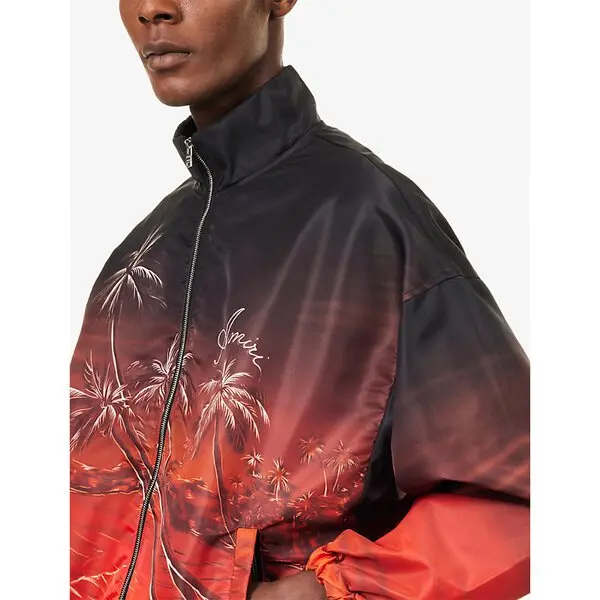 Amiri Palms Logo-print Woven Bomber Jacket