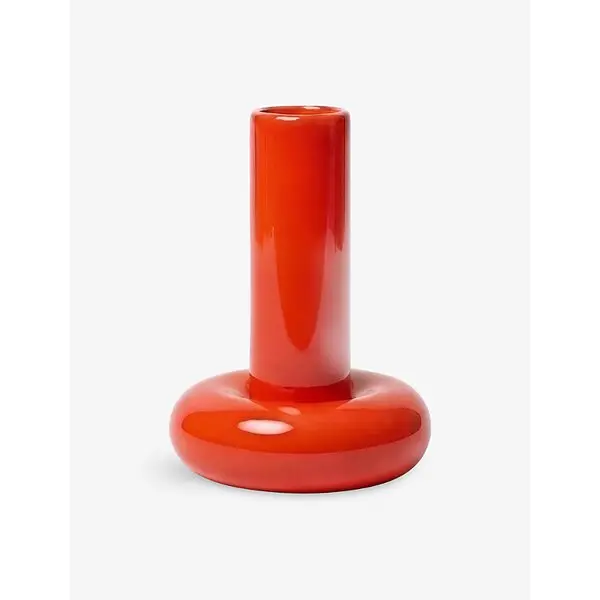 GUSTAF WESTMAN Chunky Earthenware Candle Holder - Bright Red