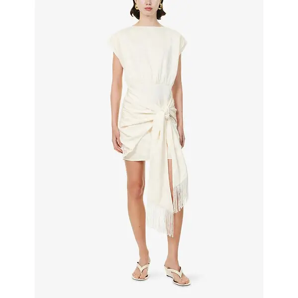 PRETTY LAVISH Hattie Jacquard Satin Mini Dress
