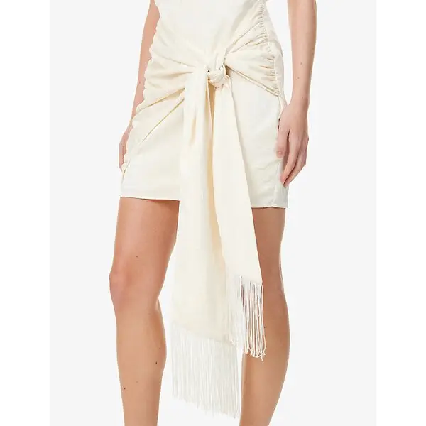 PRETTY LAVISH Hattie Jacquard Satin Mini Dress