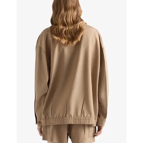 Prada Logo-patch Mohair Wool Blouson Jacket
