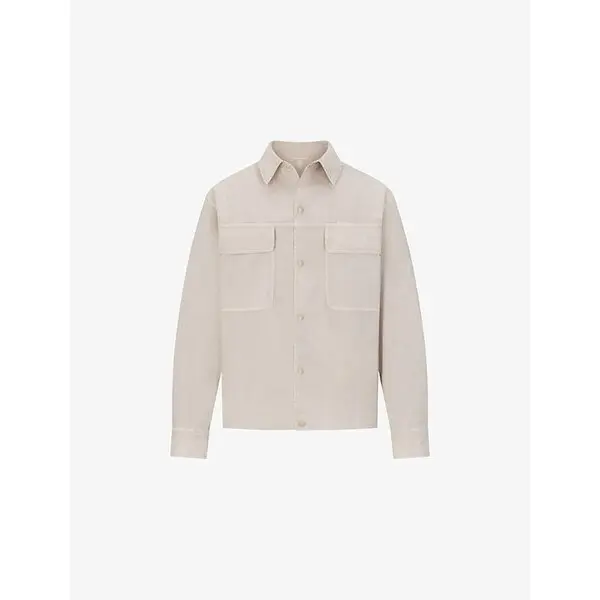 SKIMS Woven Relaxed Cotton-nylon Shirt - Stone