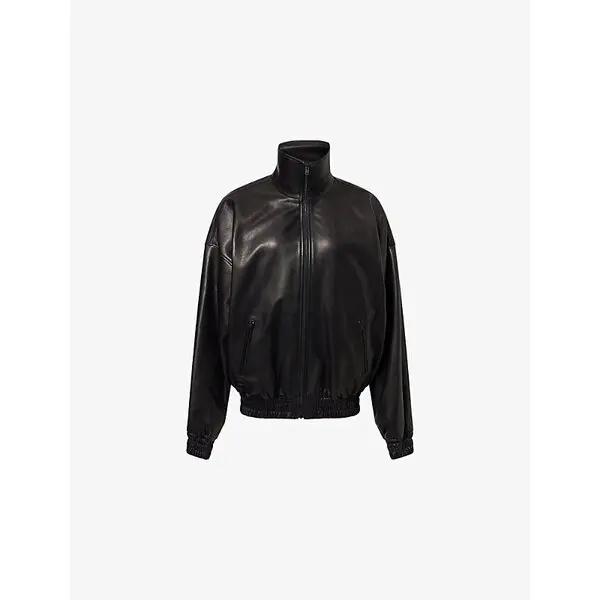 Acne Studios Lemmy Collared Leather Jacket - Black