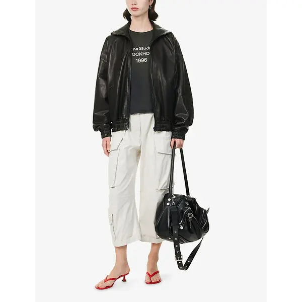 Acne Studios Lemmy Collared Leather Jacket