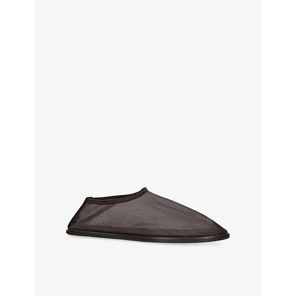 Dear Frances Balla Sock Mesh Flats - Dark Brown
