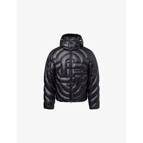 Casablanca Quilted Detachable-hood Puffer Jacket - Black
