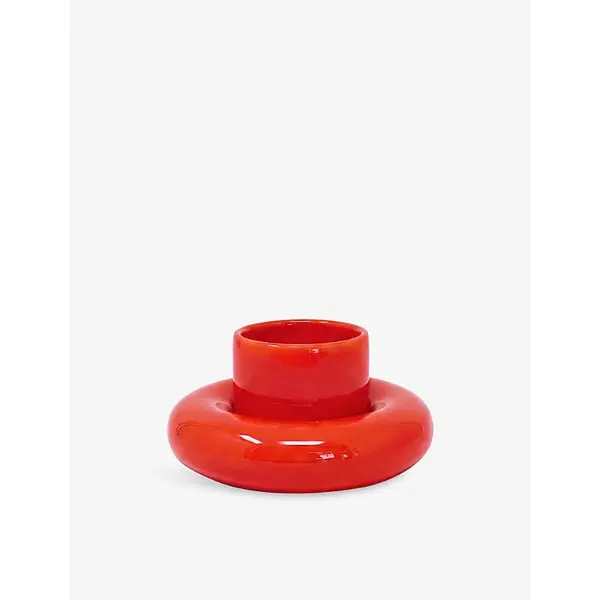 GUSTAF WESTMAN Chunky Earthenware Cup And Saucer - Bright Red
