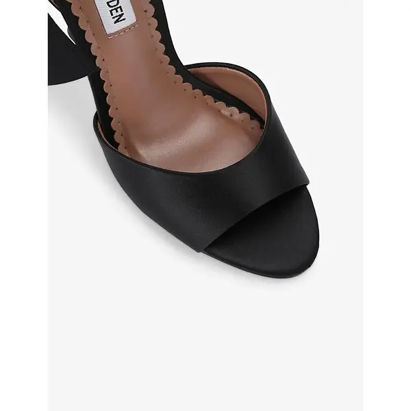 Steve Madden Embellished Bow Stiletto Heeled Sandals - Black