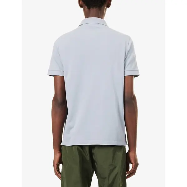 Stone Island Logo-patch Stretch-cotton Polo Shirt