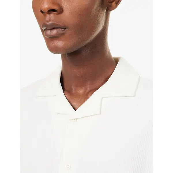 ARNE Camp-collar Ribbed Woven Shirt