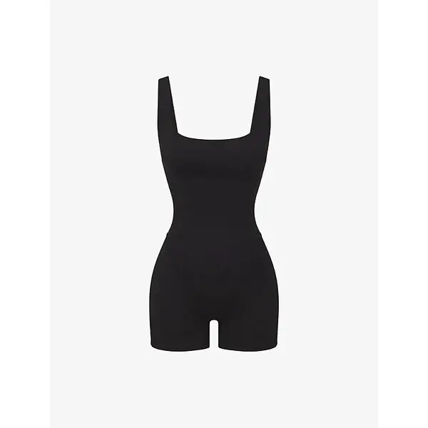 NIKESKIMS Matte 2-inch Corset Studio Bodysuit - Obsidian