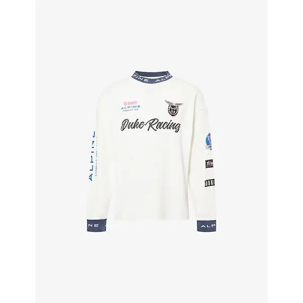 DUKE + DEXTER Alpine Formula One Cotton T-shirt - White