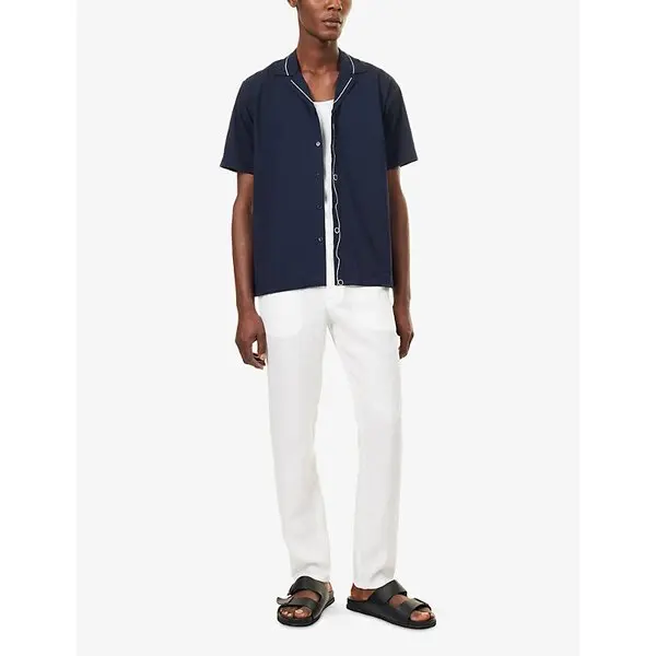 Orlebar Brown Maitan Embroidered Cotton Shirt