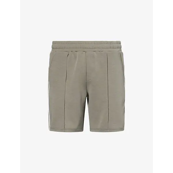 ARNE Contrast-piping Slip-pocket Stretch Cotton-blend Shorts - Olive