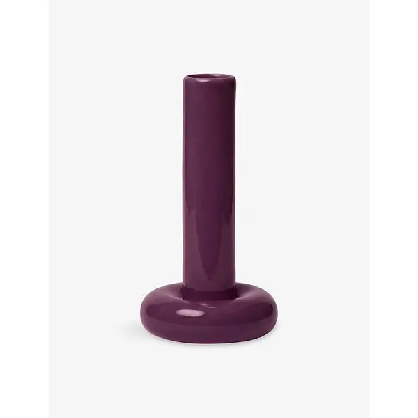 GUSTAF WESTMAN Chunky Earthenware Candle Holder - Purple
