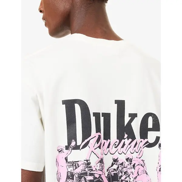 DUKE + DEXTER Alpine Formula One Logo Cotton T-shirt - White