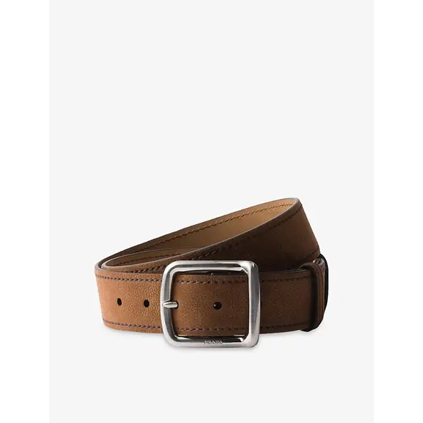 Prada Nubuck Leather Belt - Brown