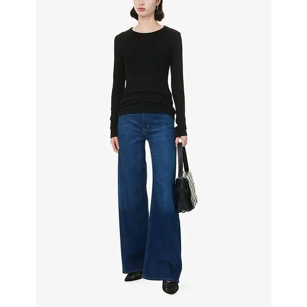 Citizens Of Humanity Bina Long Sleeve Ribbed Knit Top - Black