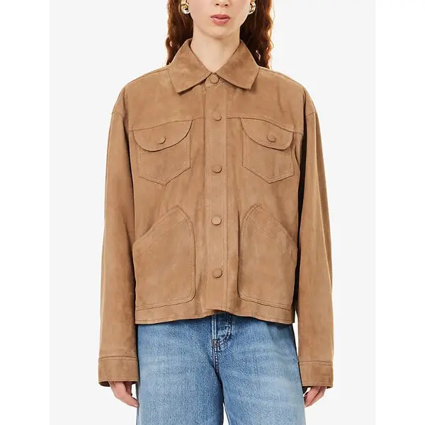 FRAME The Suede Utility Leather Jacket