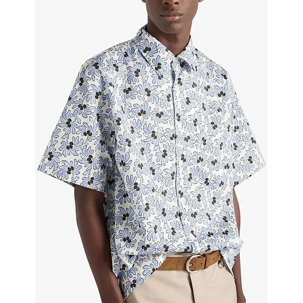 Prada Printed Cotton-blend Bowling Shirt
