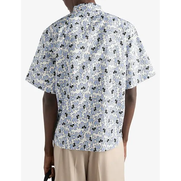 Prada Printed Cotton-blend Bowling Shirt