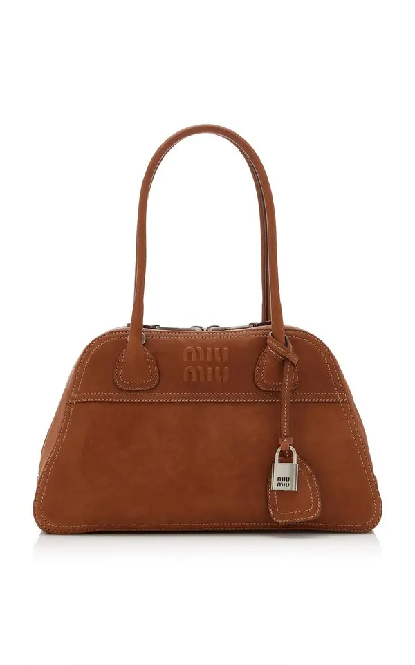 Miu Miu Vivant Suede Bag - Brown
